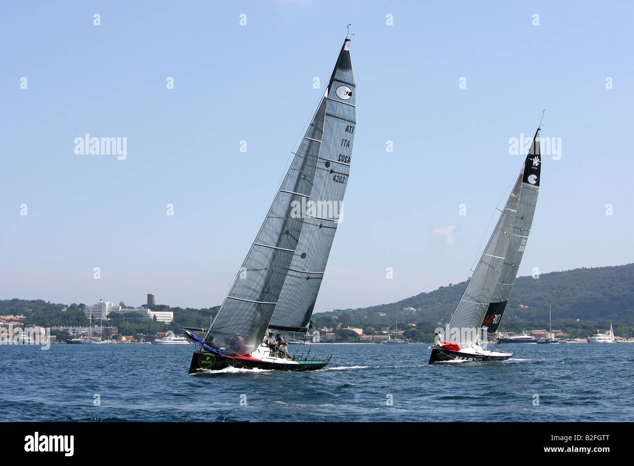 Yachts racing against each other Stock Photo - Alamy