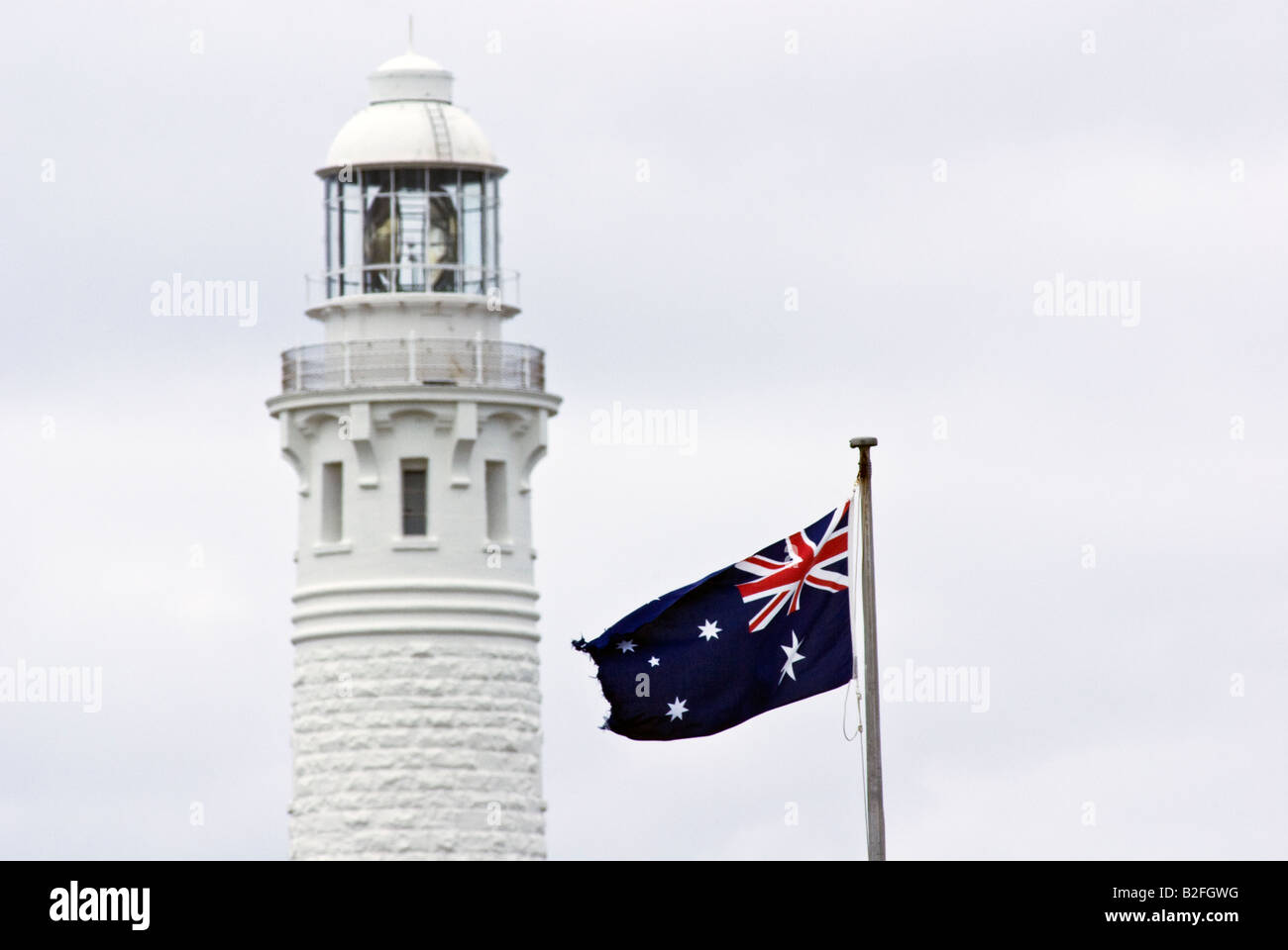 lighthouse and Australian Flag Stock Photo - Alamy