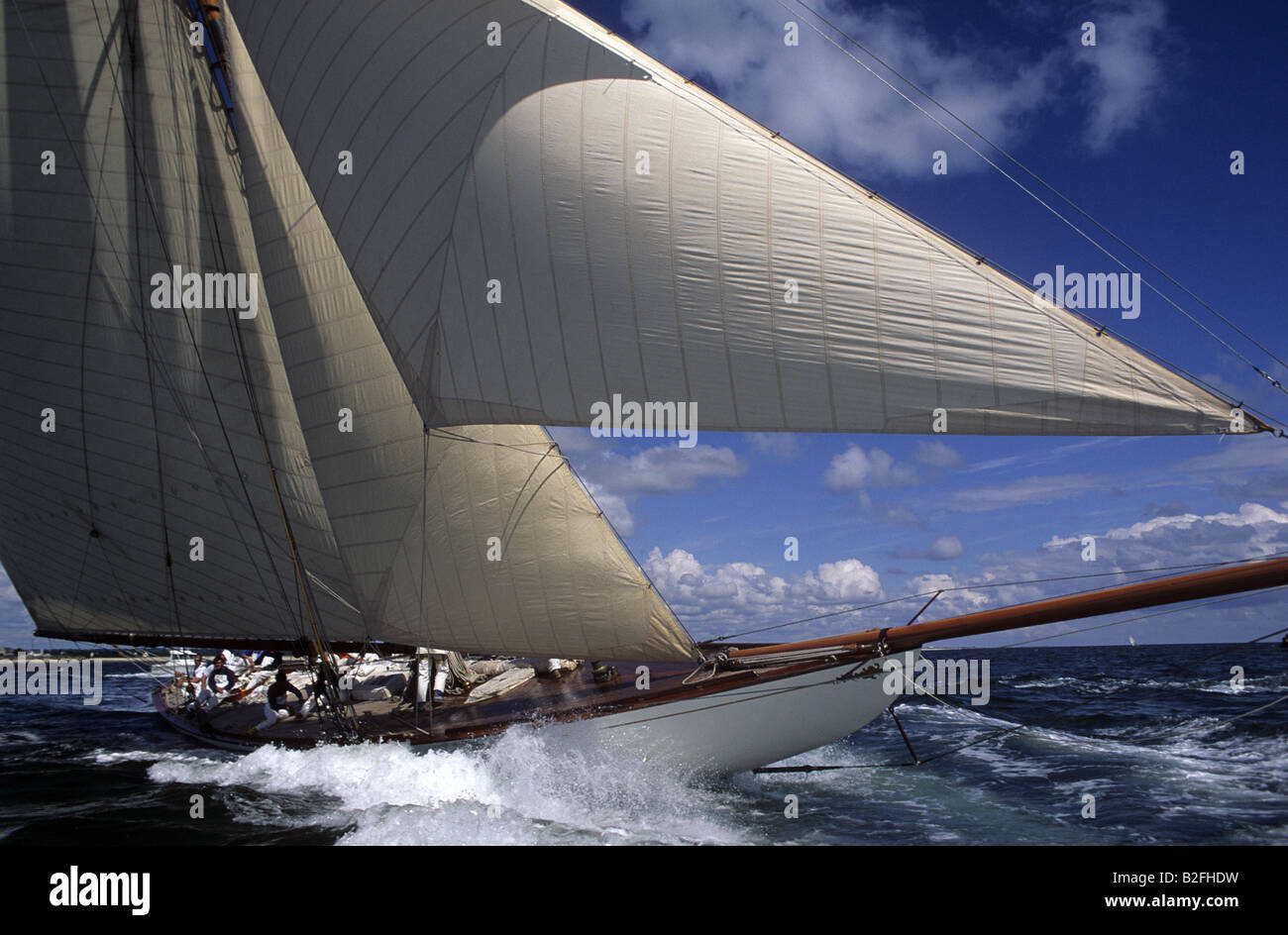Classic sailing yacht J Class "Tuiga Stock Photo - Alamy