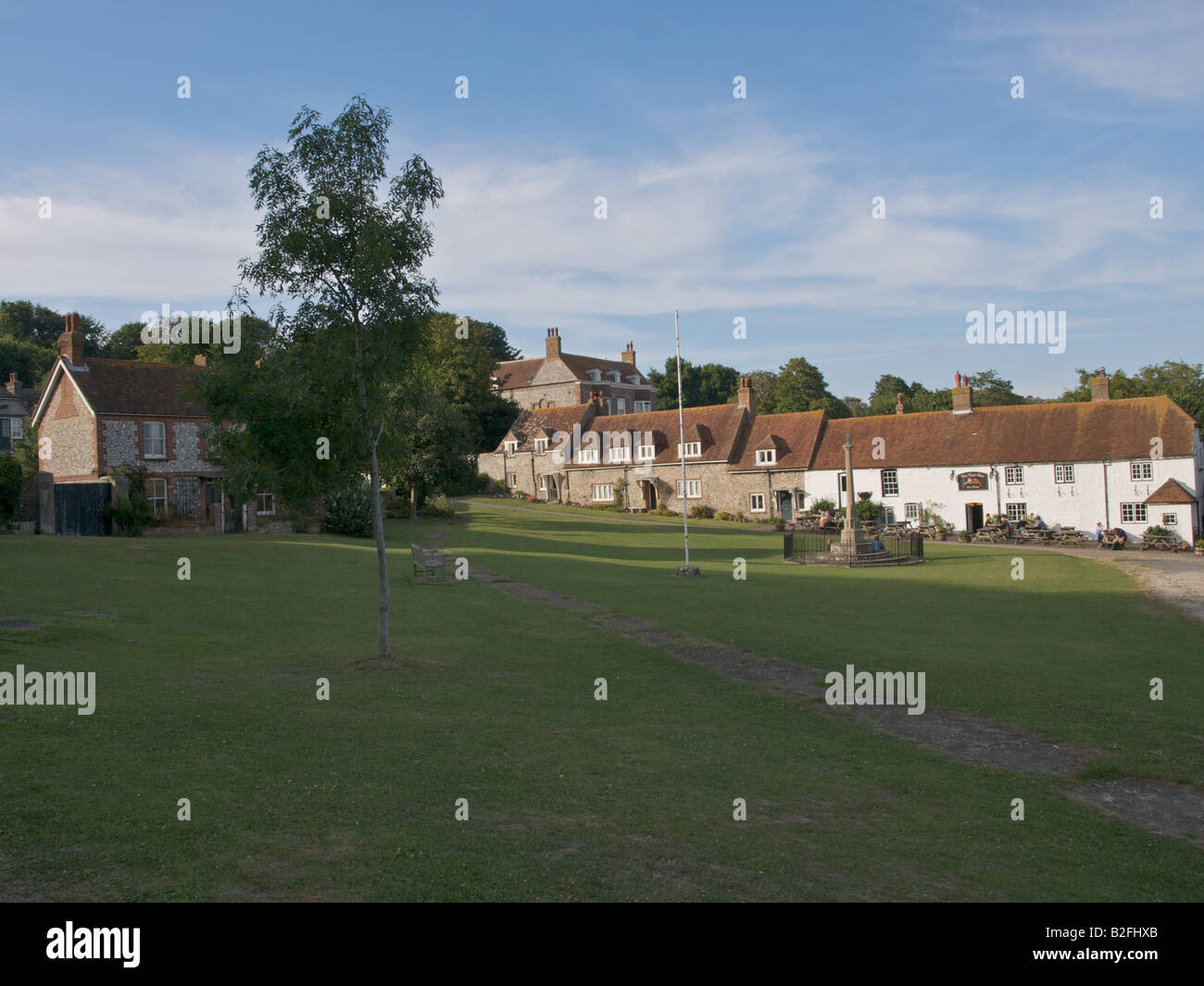 The village green at East Dean Stock Photo - Alamy