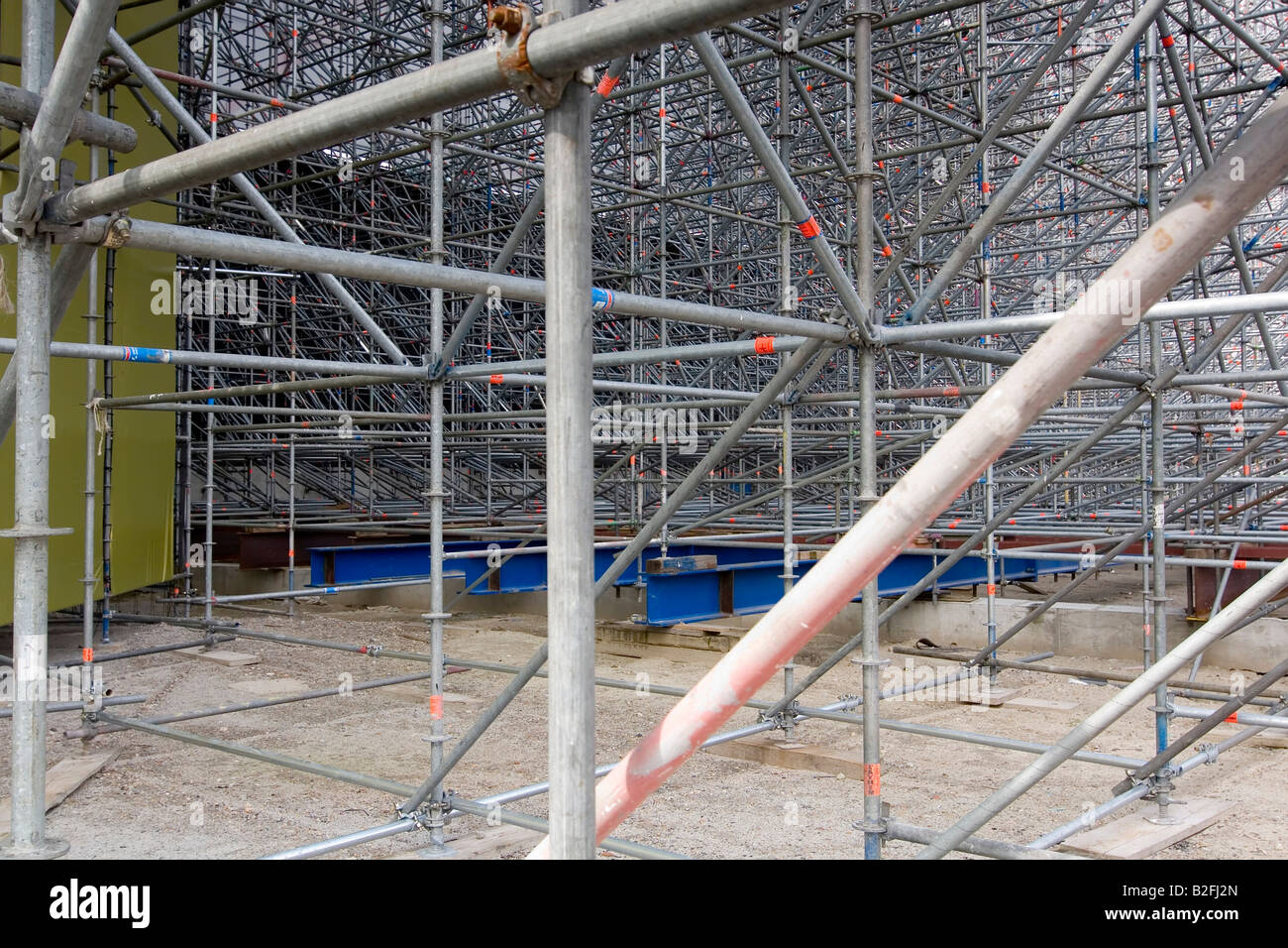 Construction site with metal framework Stock Photo - Alamy
