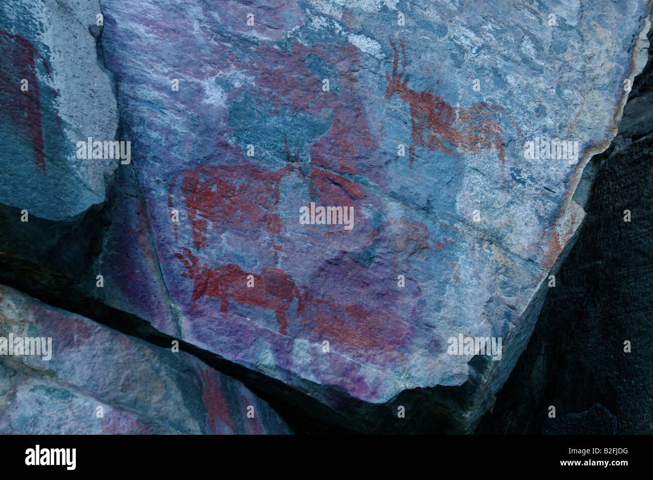 San Rock Painting at Tsodillo Hills Botswana Stock Photo - Alamy