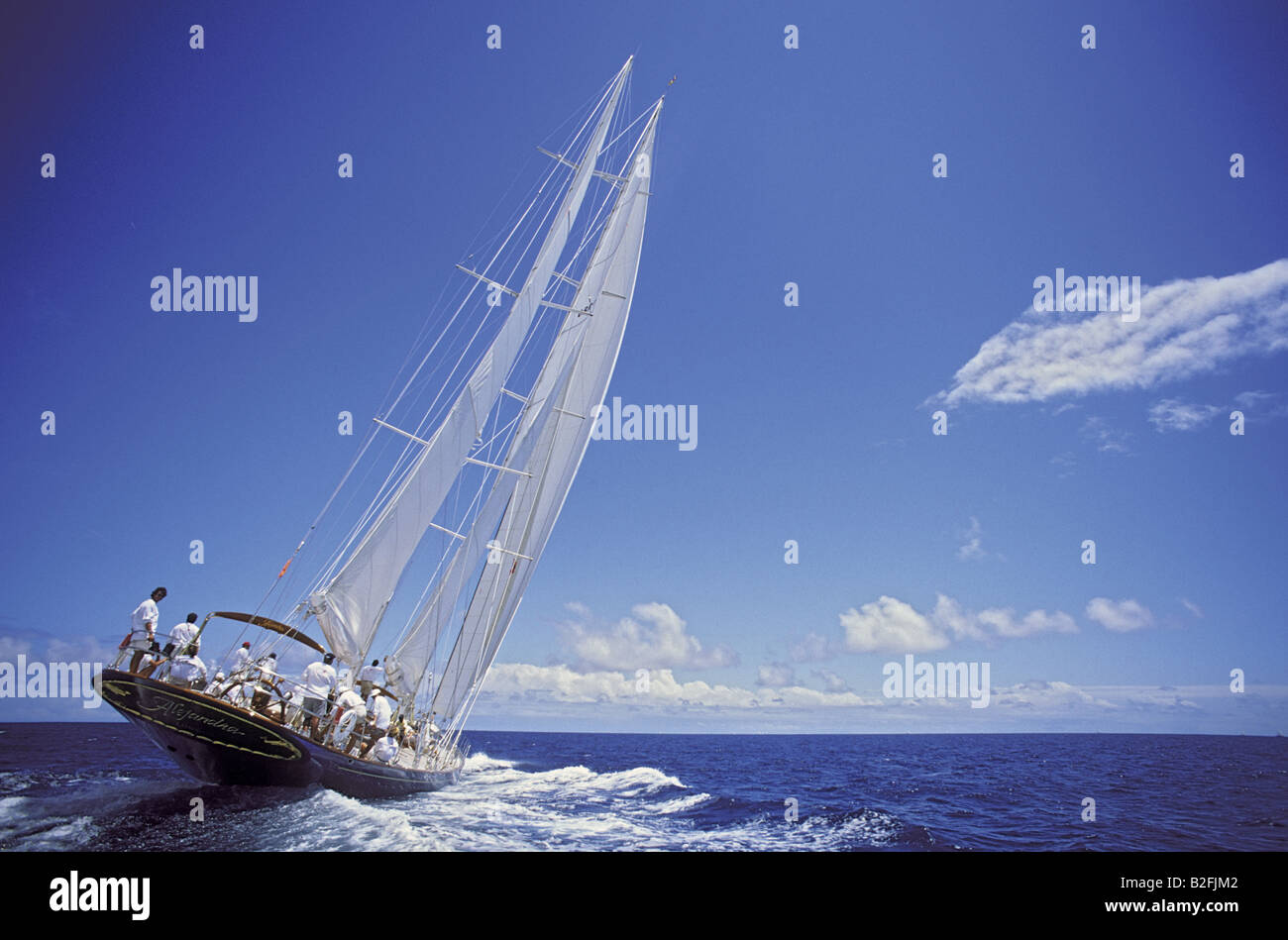 Classic sailing yacht j class Stock Photo - Alamy