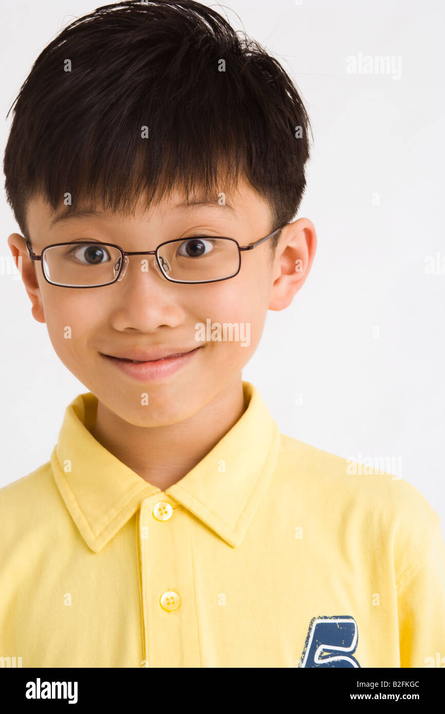 Portrait of a boy smiling Stock Photo - Alamy