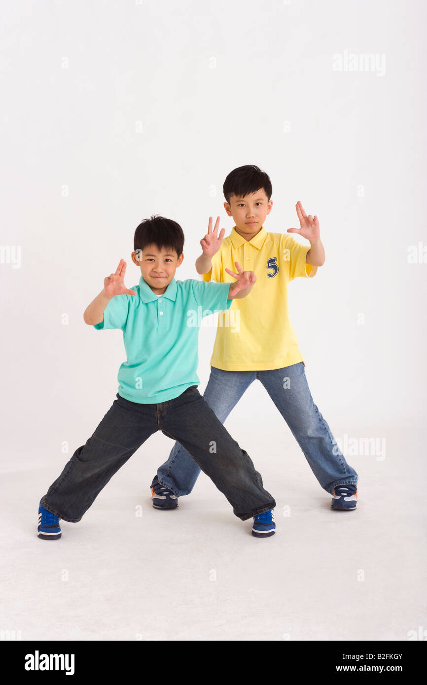 Two boys practicing judo Stock Photo - Alamy