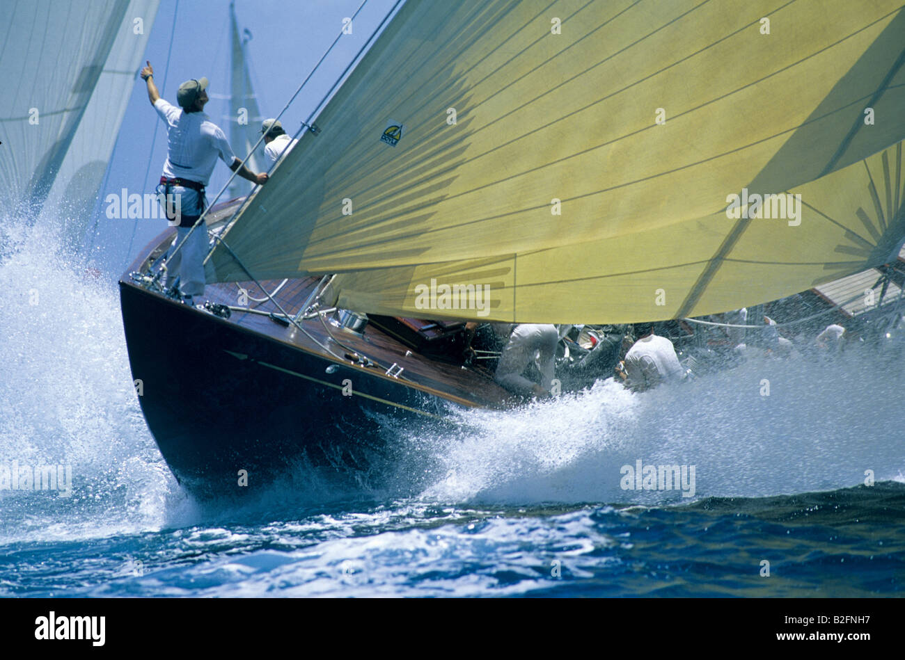 Classic sailing yacht Stock Photo - Alamy