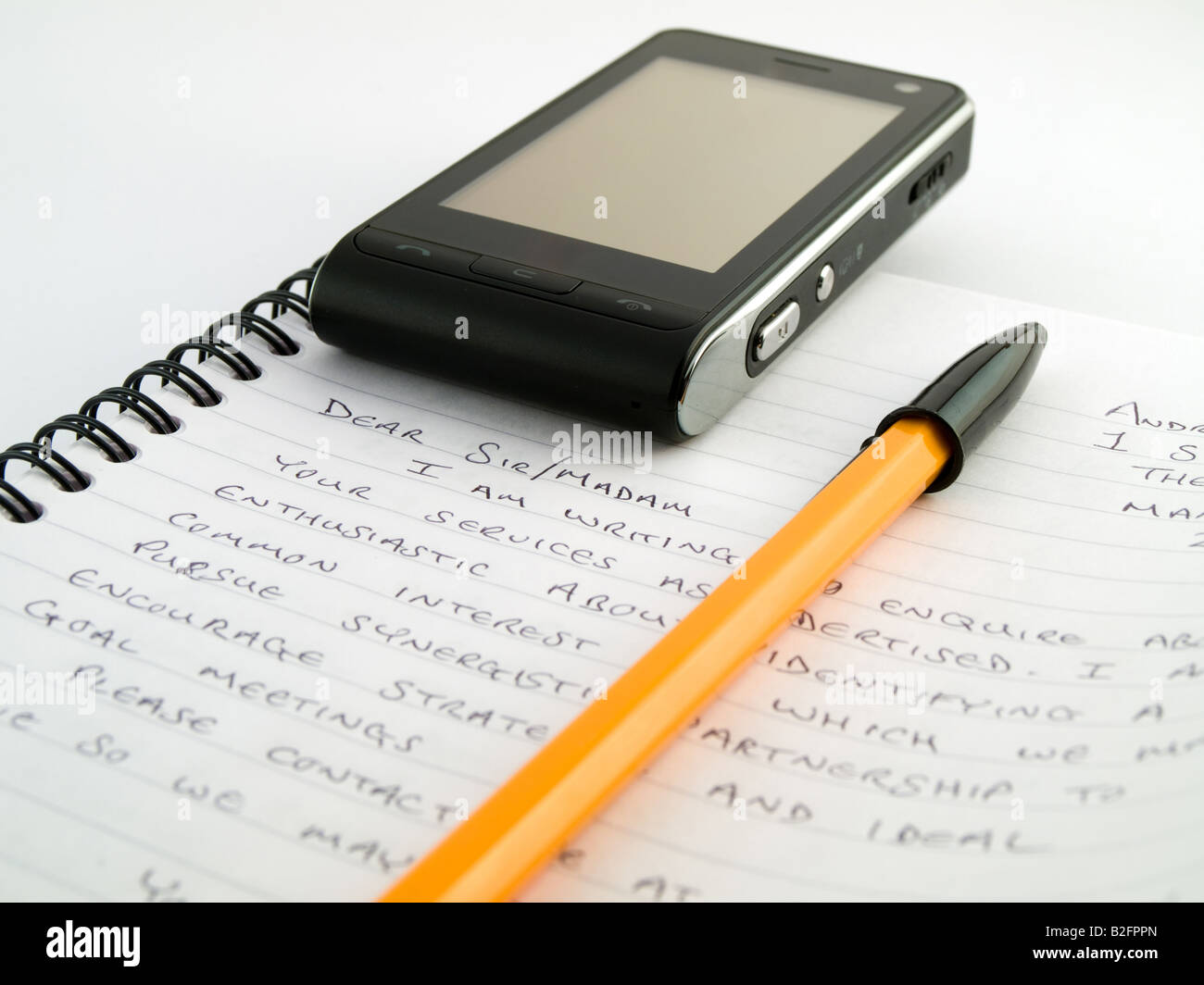 Handwritten letter ballpoint pen hi-res stock photography and images ...