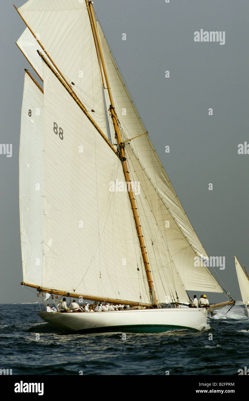 Classic sailing yacht Stock Photo - Alamy