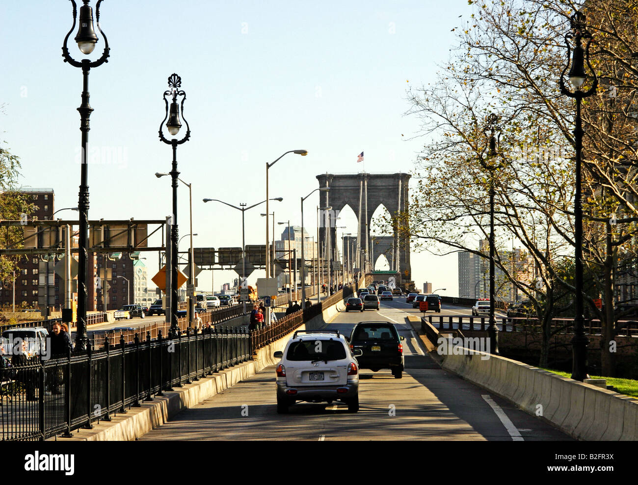 Brooklyn Bridge Approach Stock Photo - Alamy