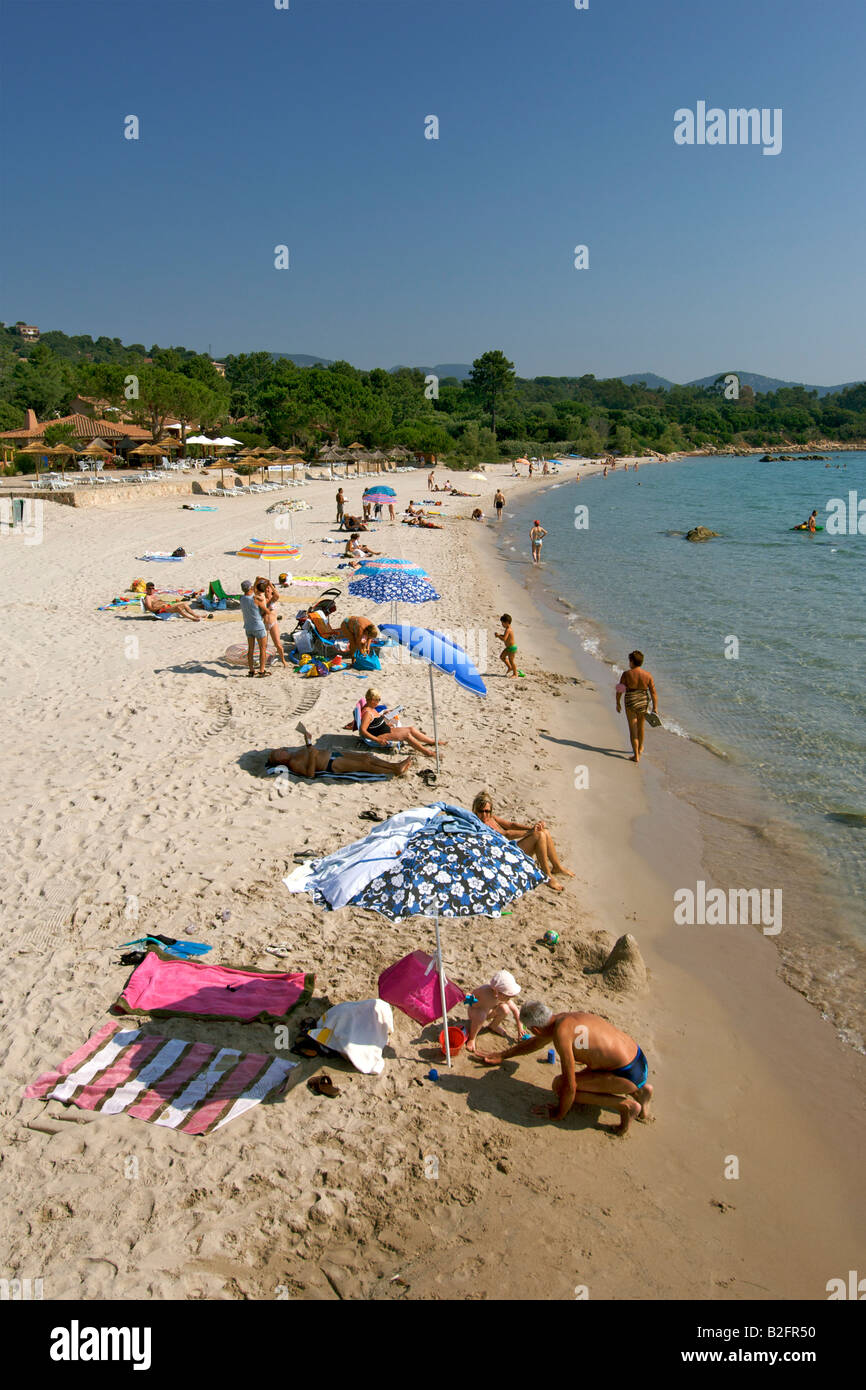 The beach at Pinarello in Corsica Stock Photo - Alamy