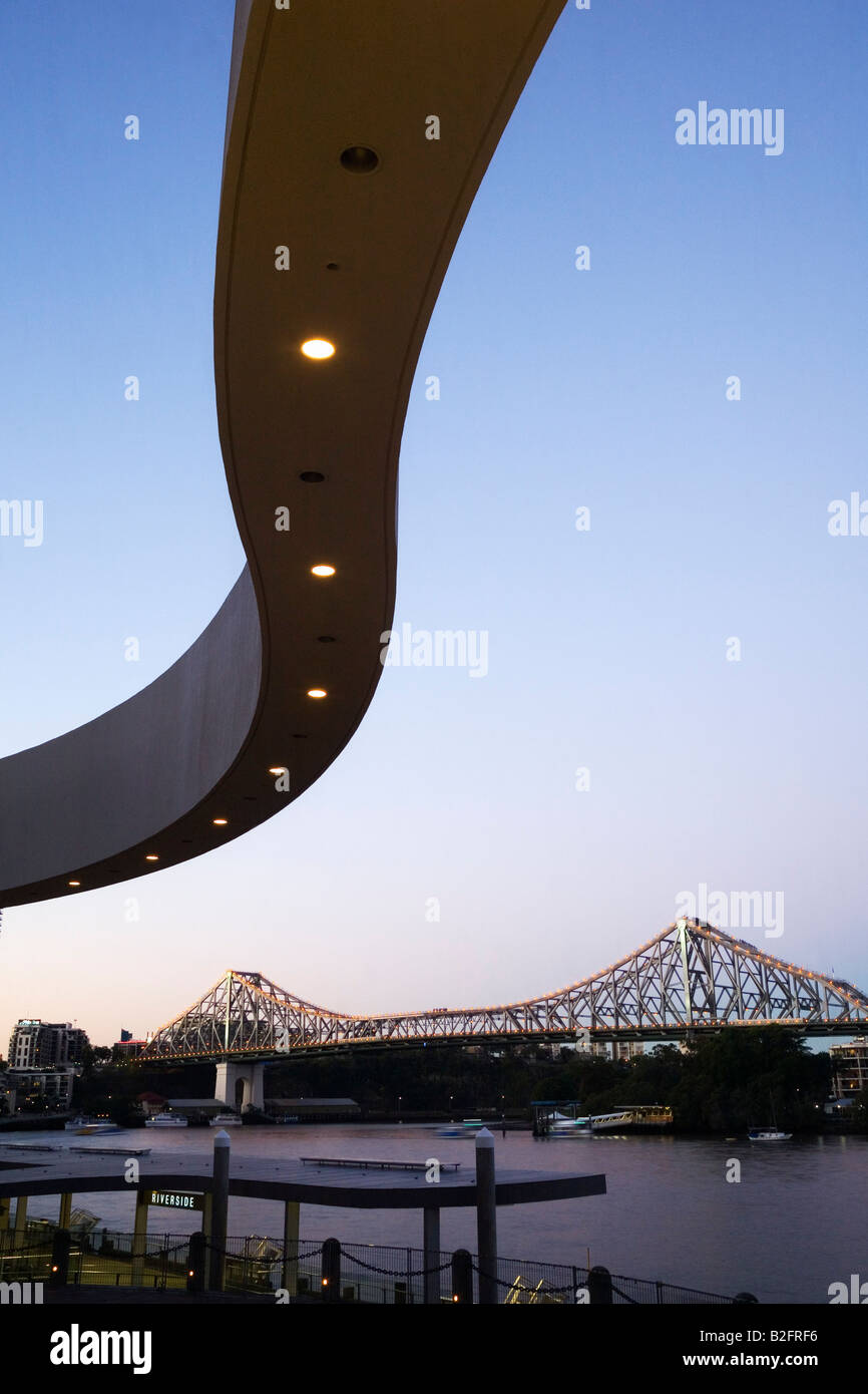 Brisbane riverside and Story Bridge. Brisbane, Queensland, AUSTRALIA ...