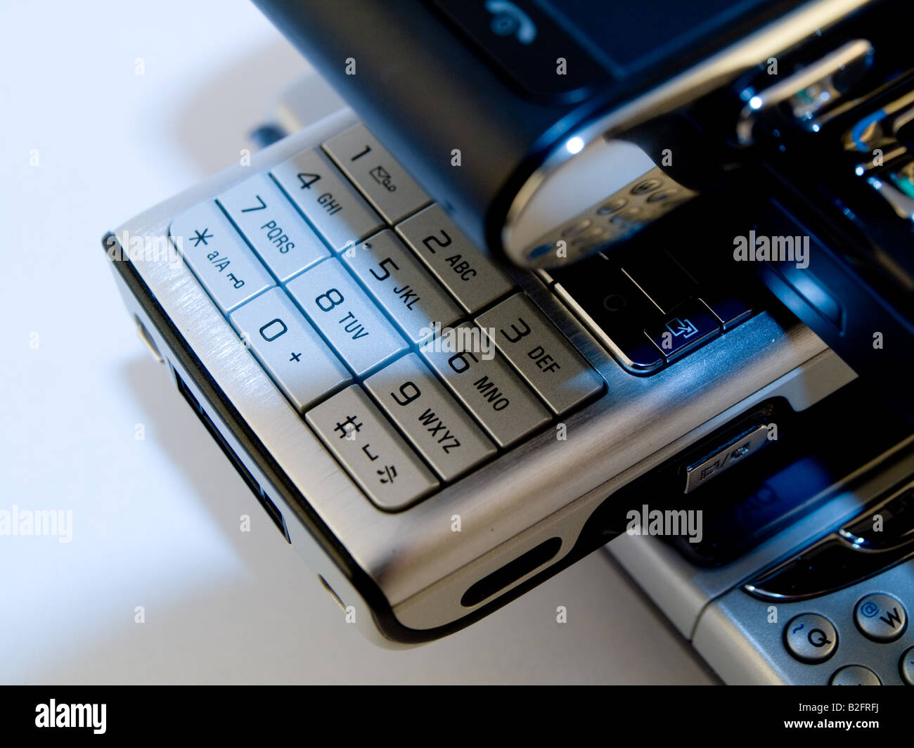 Stack Pile of Several Modern Mobile Phones PDA Cell Handheld Units ...