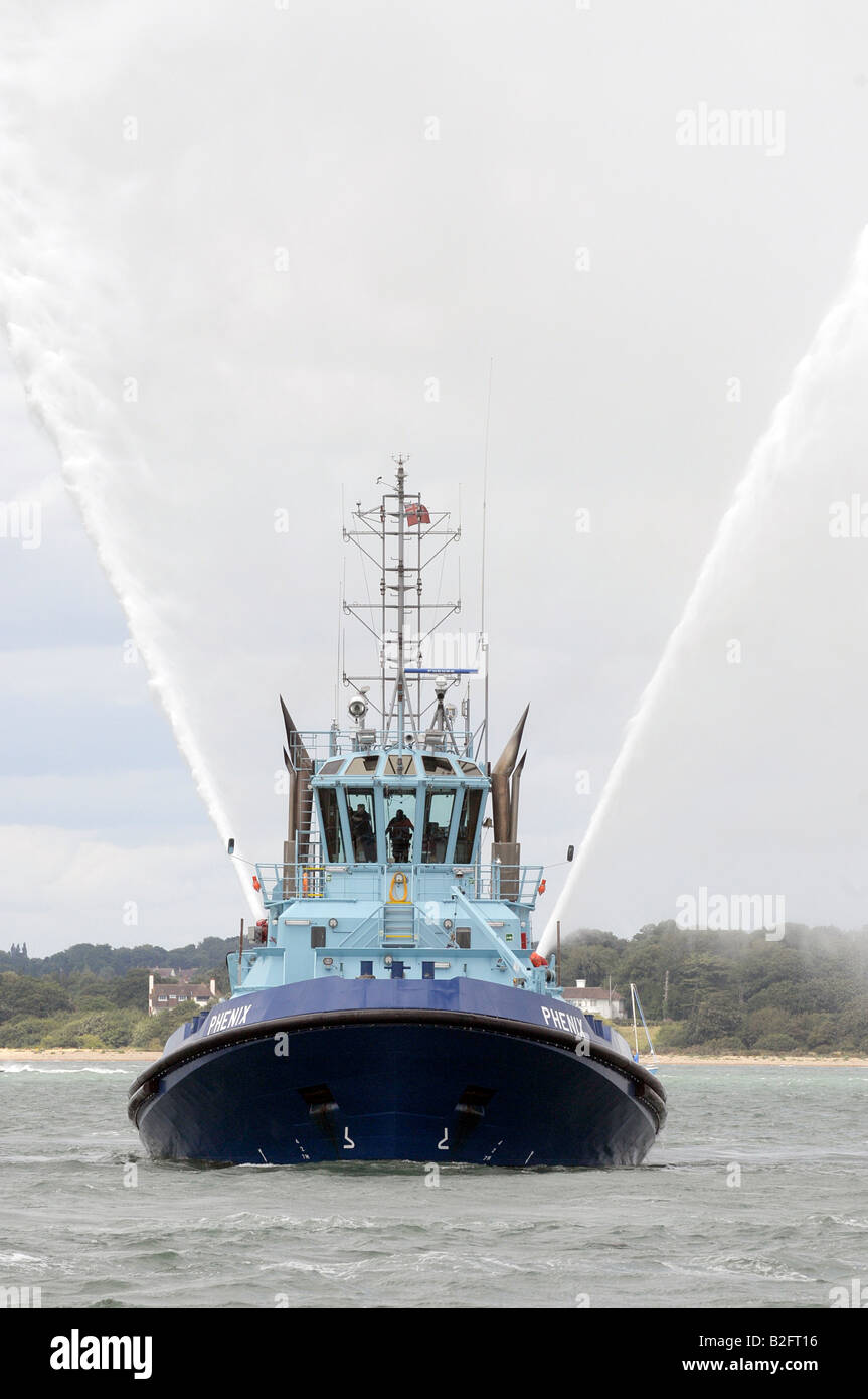 tug boat with fire fighting capabilities designed for towing tankships ...