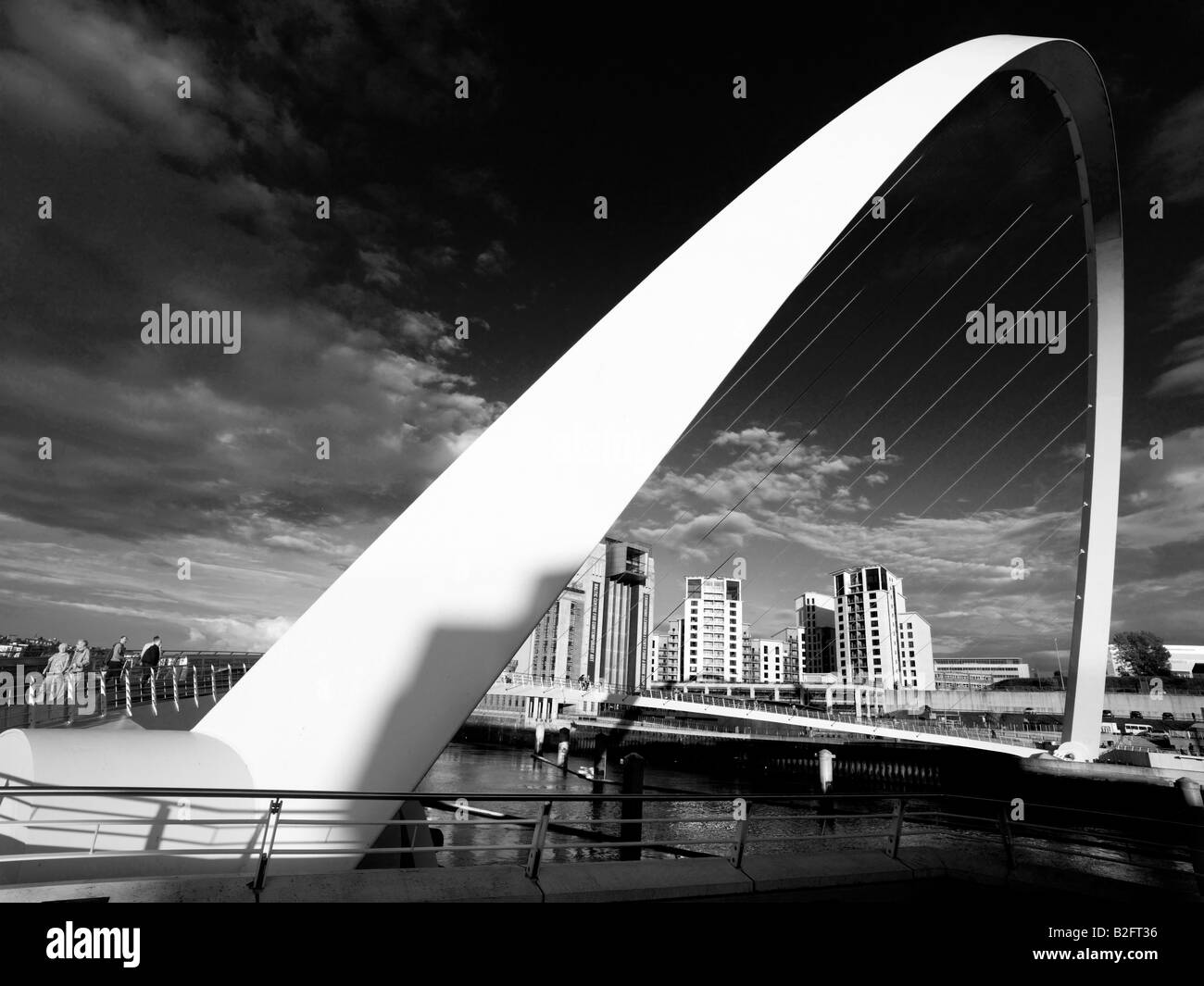 Newcastle millenium bridge Black and White Stock Photos & Images - Alamy