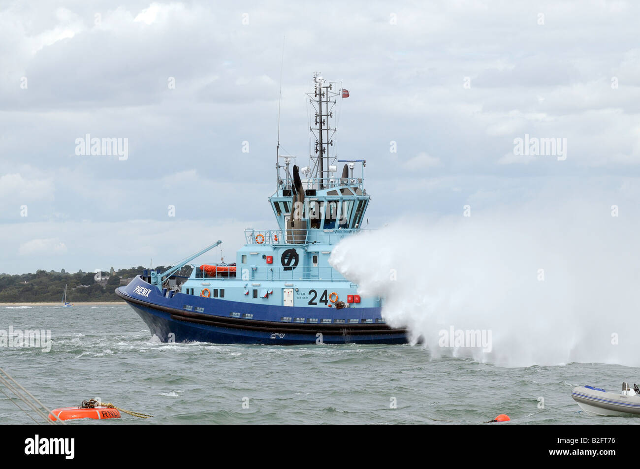 tug boat with fire fighting capabilities designed for towing tankships ...