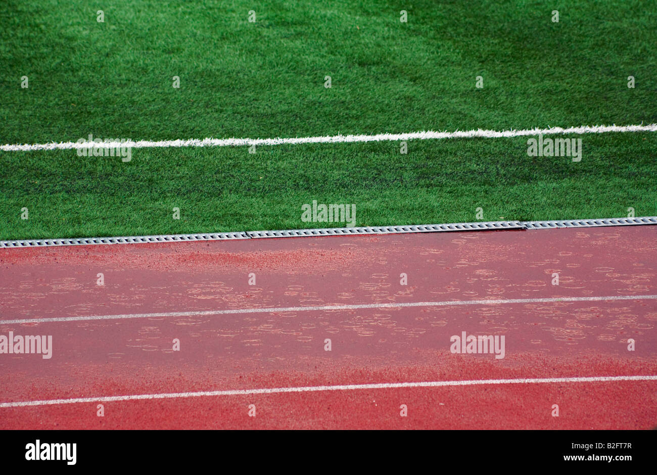 Wet football field hi-res stock photography and images - Alamy