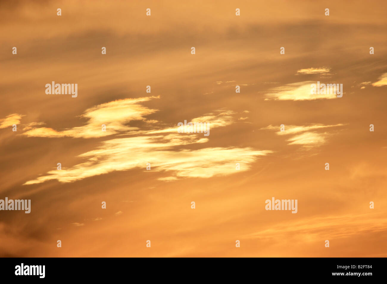 Cloud Highlights in Evening Sky Stock Photo - Alamy