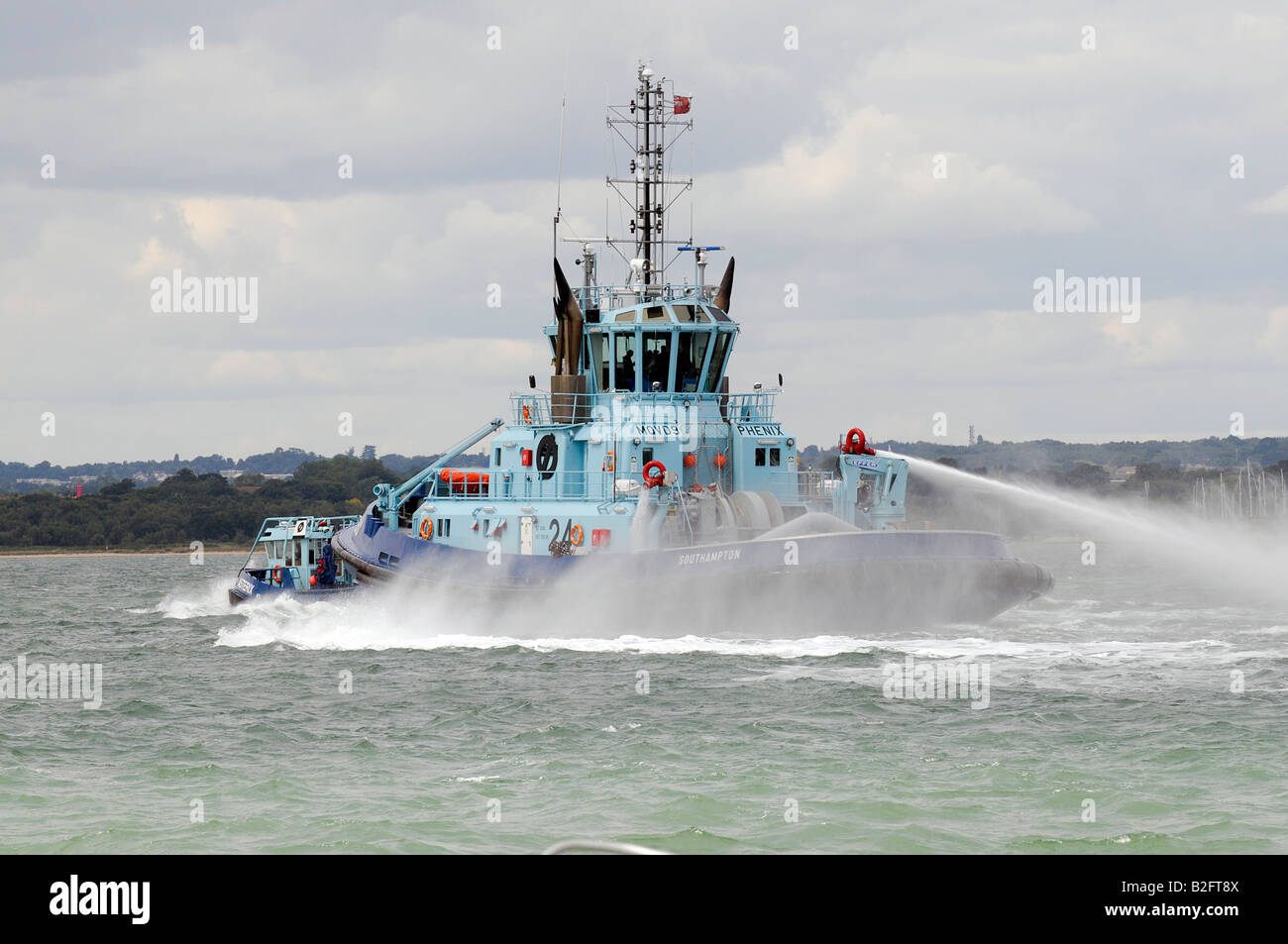 tug boat with fire fighting capabilities designed for towing tankships ...