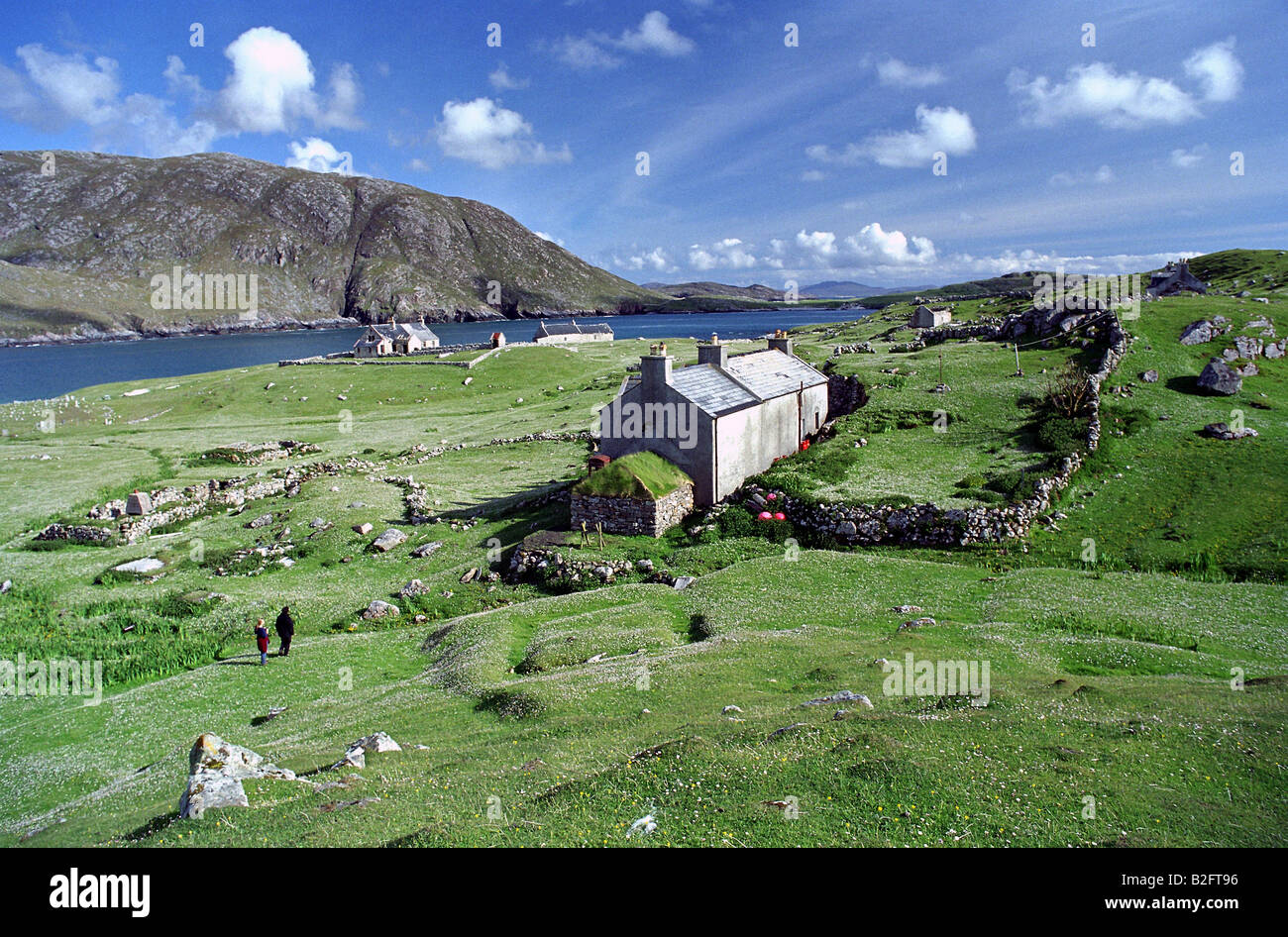 deserted village ruins isle of scarp western isles outer hebrides ...
