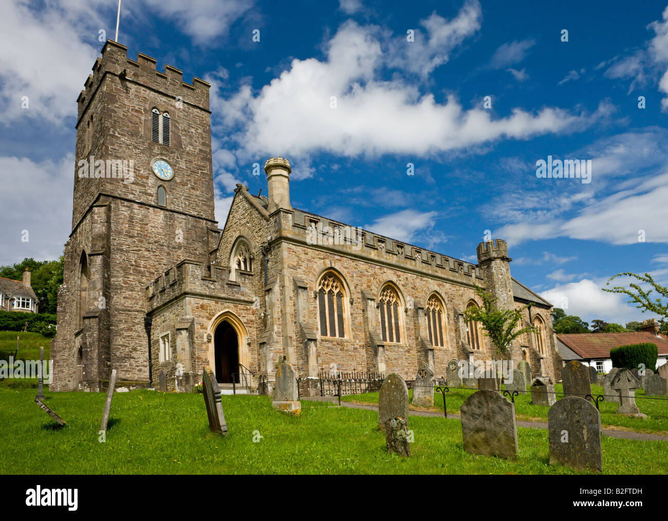 All Saints Church Dulverton Exmoor National Park Somerset England Stock ...