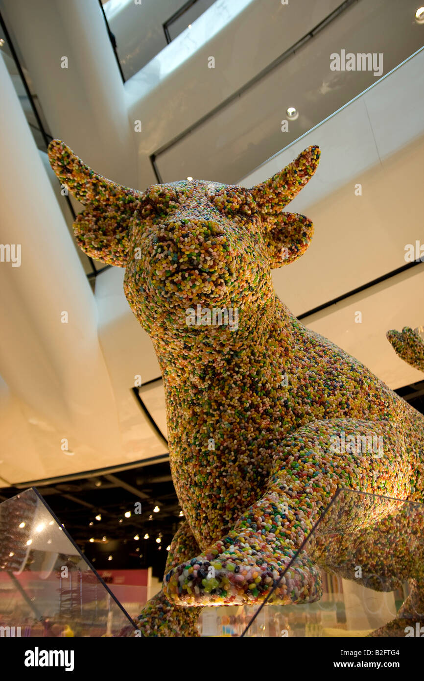 Jelly Belly jellybean bull in Selfridges, Birmingham Stock Photo - Alamy