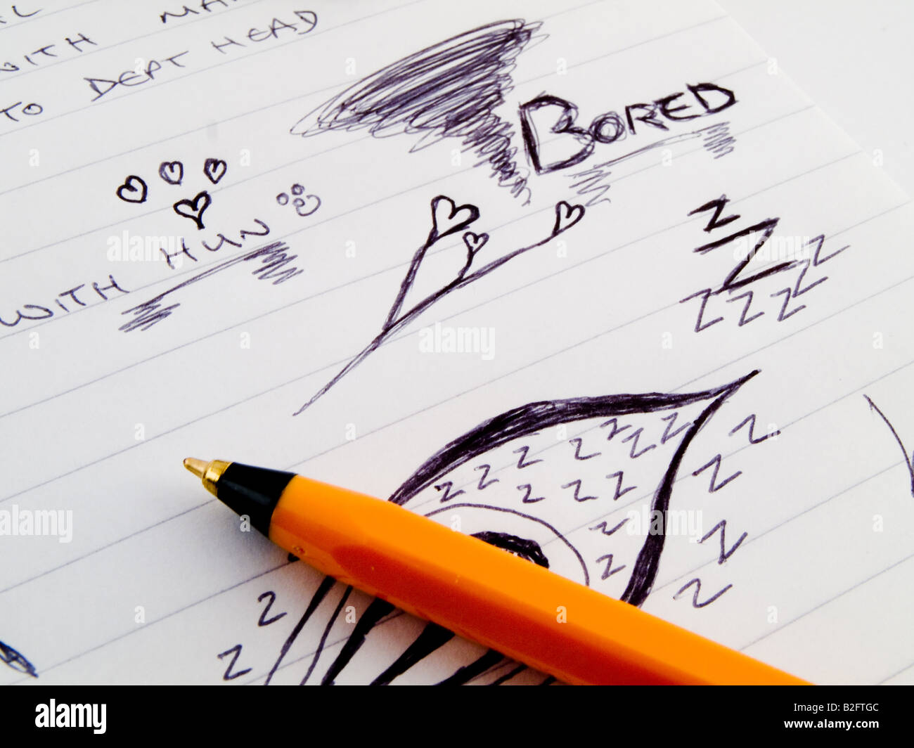 Doodle Sketch Lined Work Business Notepad With Bored Drawings and ...