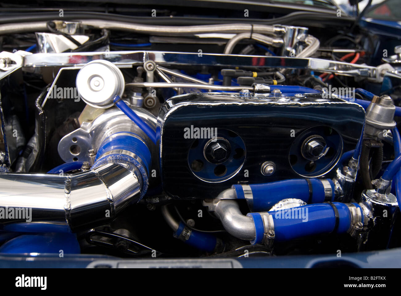 Customised Ford Sierra Cosworth Engine Stock Photo - Alamy