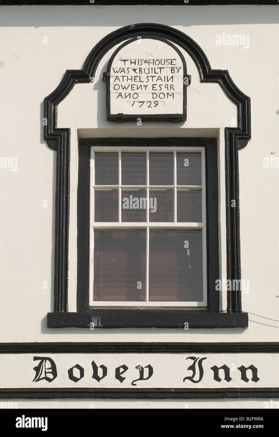 Dovey Inn hotel, Aberdovey Wales Uk. The sign reads This house was ...