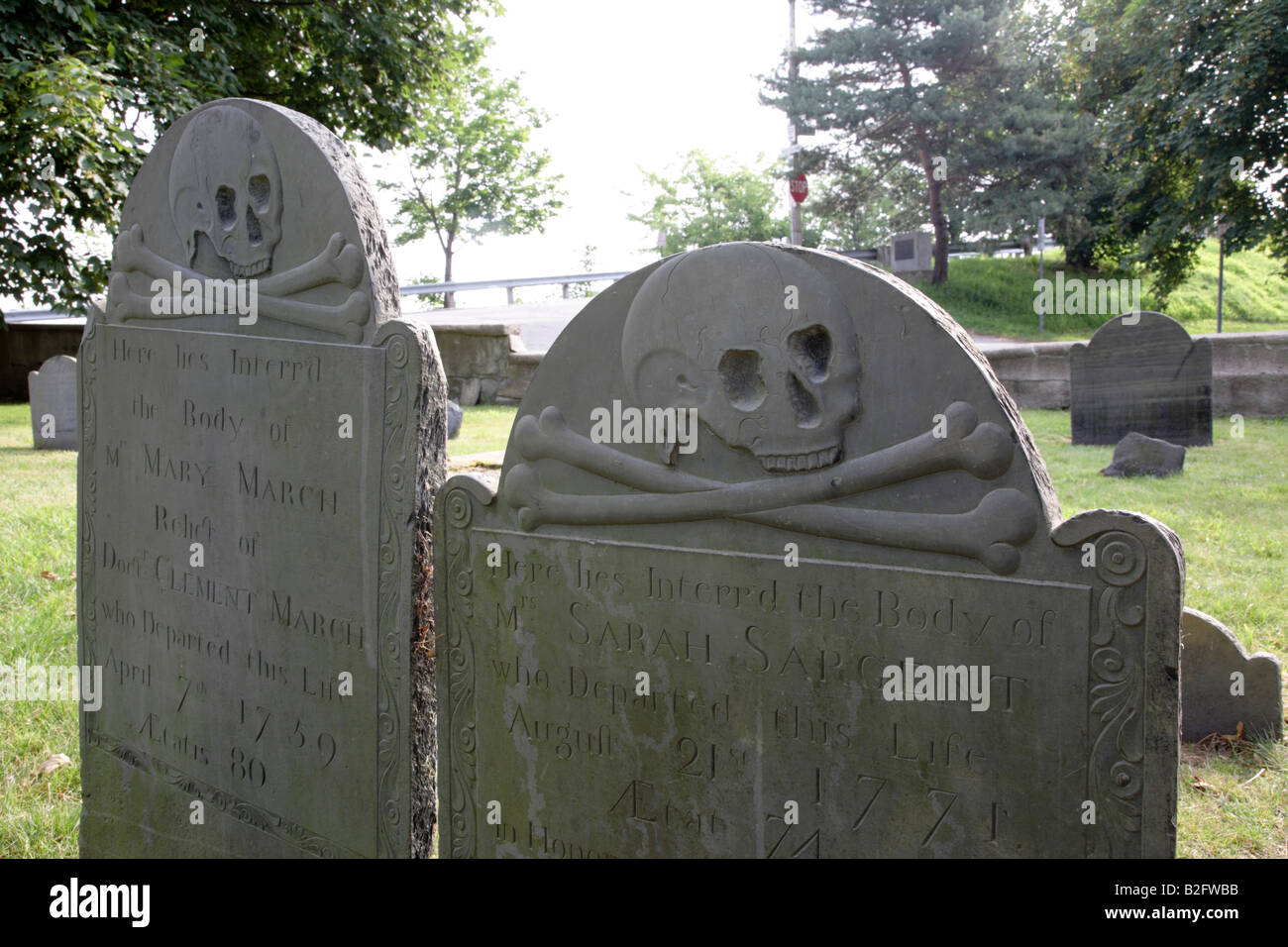 Point of Graves Cemetery located in Portsmouth New Hampshire USA which ...