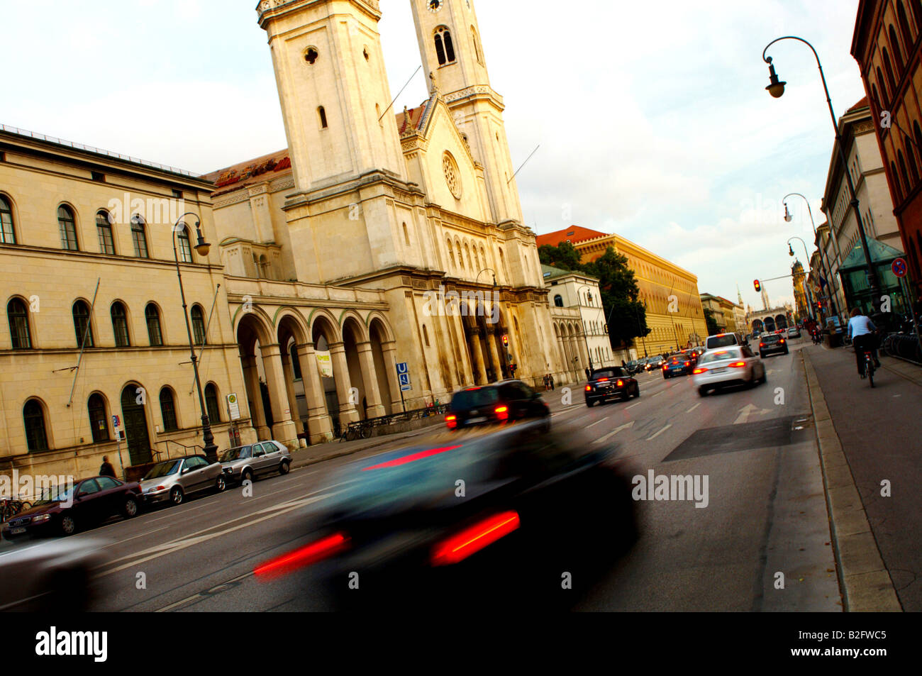 Cars driving into Munich centre in Germany Stock Photo - Alamy