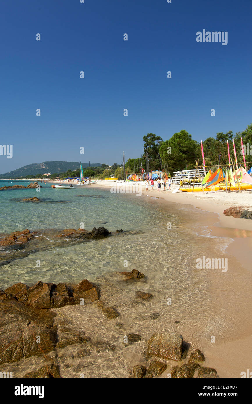 The beach at Pinarello in Corsica Stock Photo - Alamy