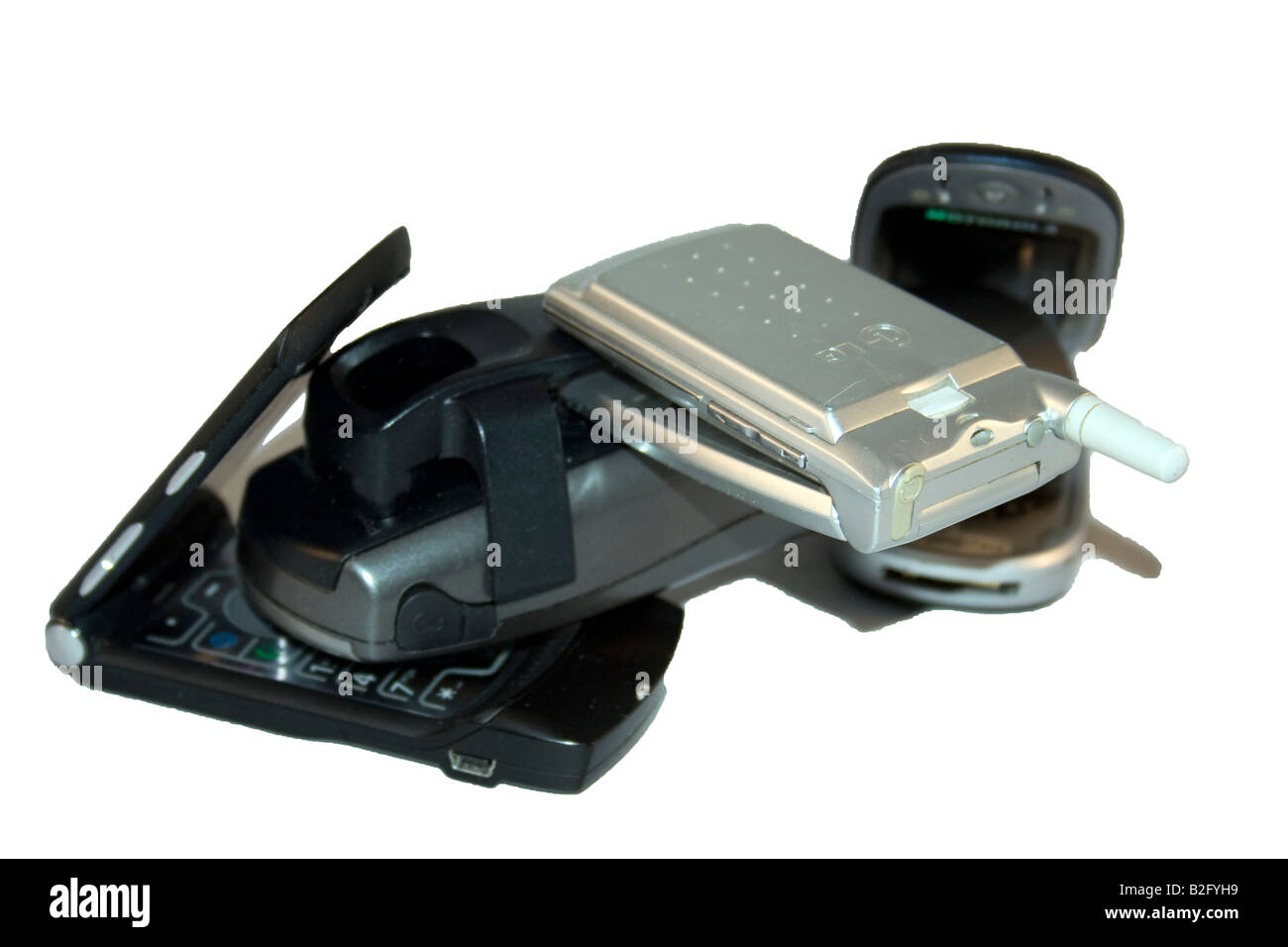 Silo-Cell Phones Destroying Cordless Phone Stock Photo - Alamy