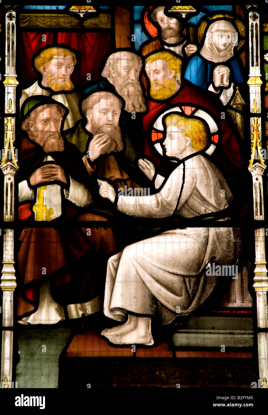 Jesus preaching stained glass hi-res stock photography and images - Alamy