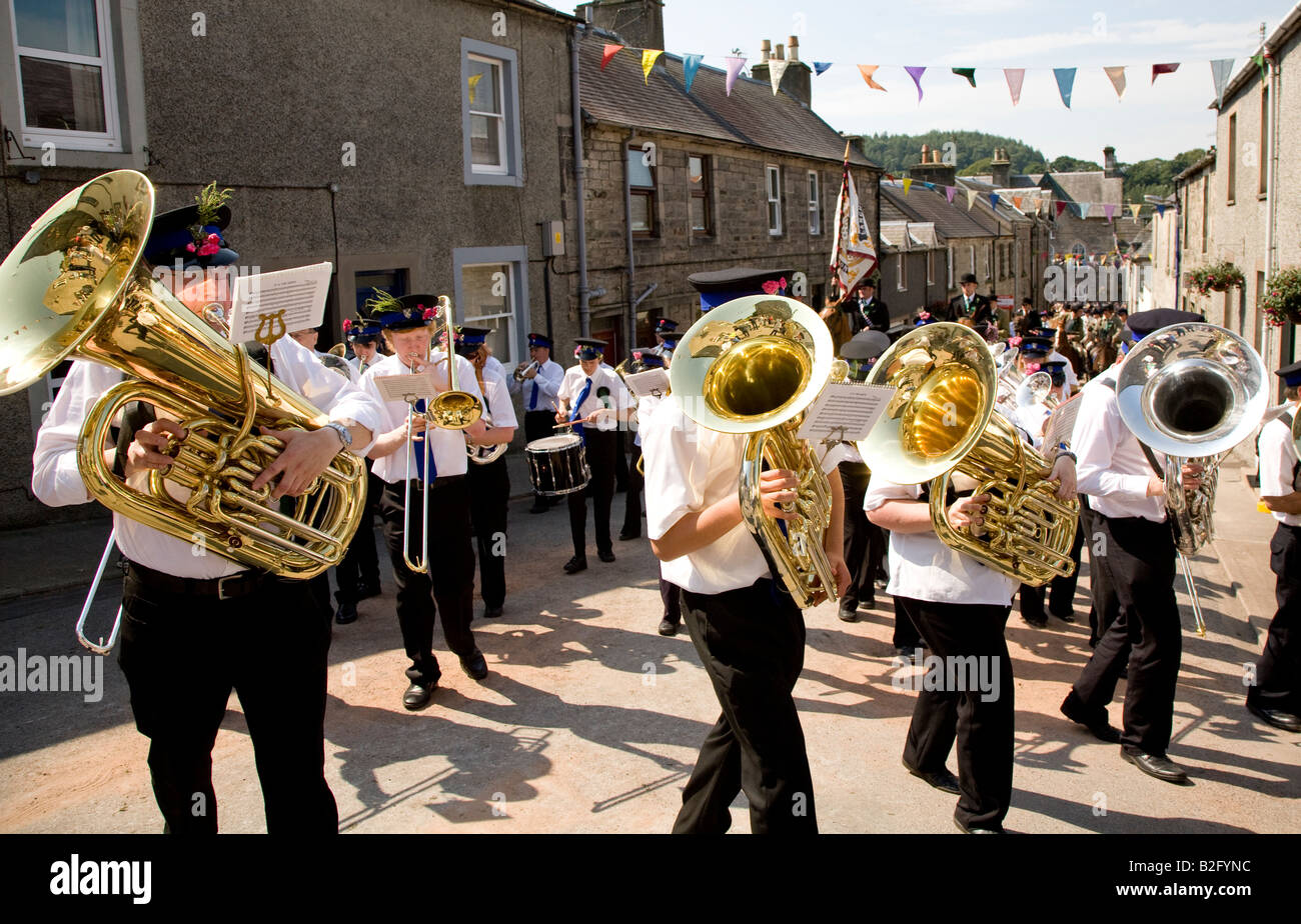 Brass Marching Band During The Langholm Common Riding Langholm Scotland ...