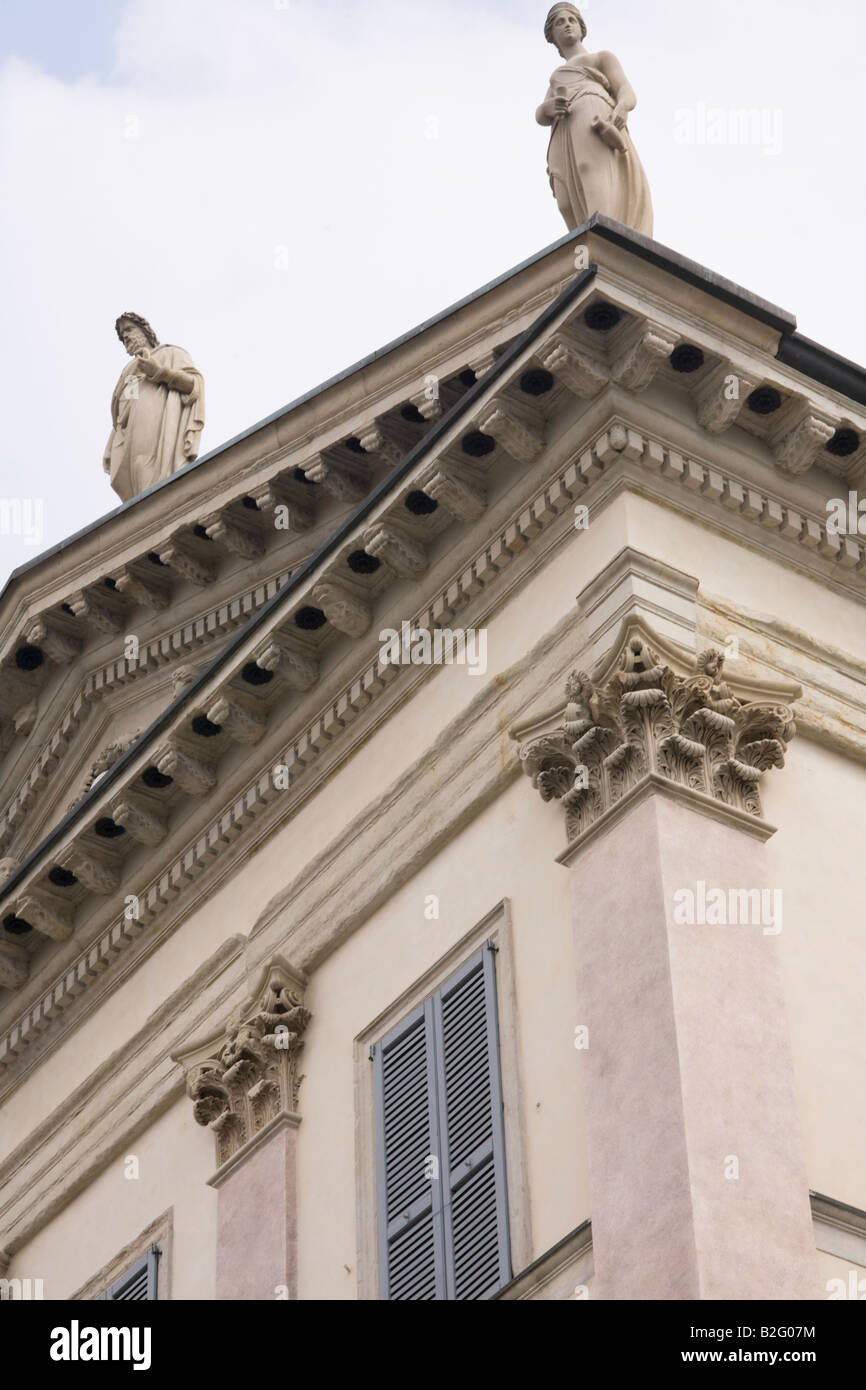 Villa Tittoni Traversi Desio, Milano, Italy. Facade and roof detail ...
