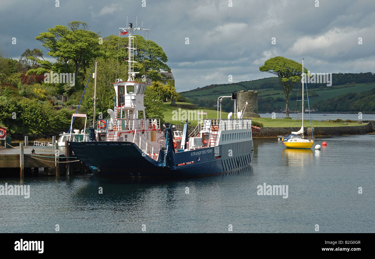 Strangford Portaferry Old Ferry moored at Strangford Strangford Lough ...