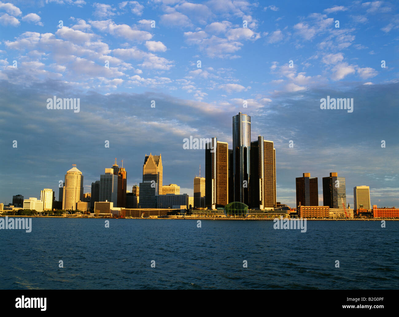 Detroit Skyline, Michigan Stock Photo - Alamy