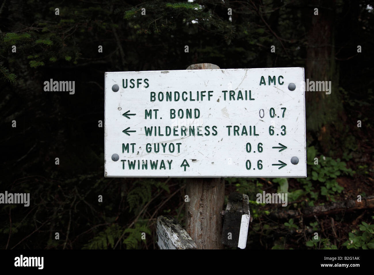 Bondcliff Trail during the summer months Located in the White Mountains ...