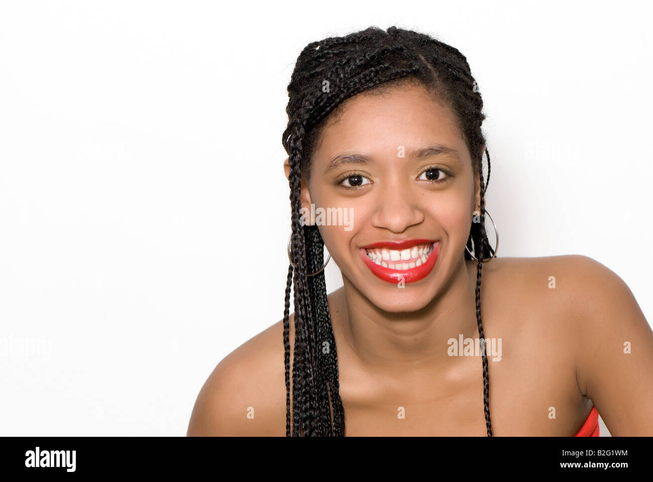 Beautiful Dominican girl with big smile Stock Photo - Alamy
