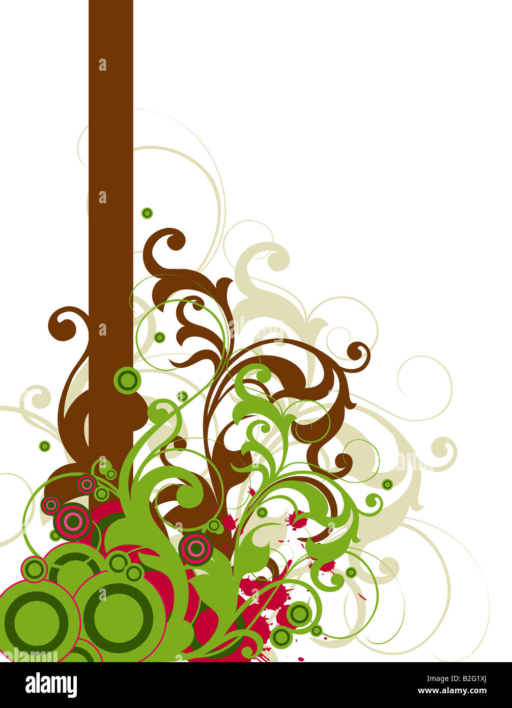 illustration drawing of floral background Stock Photo - Alamy
