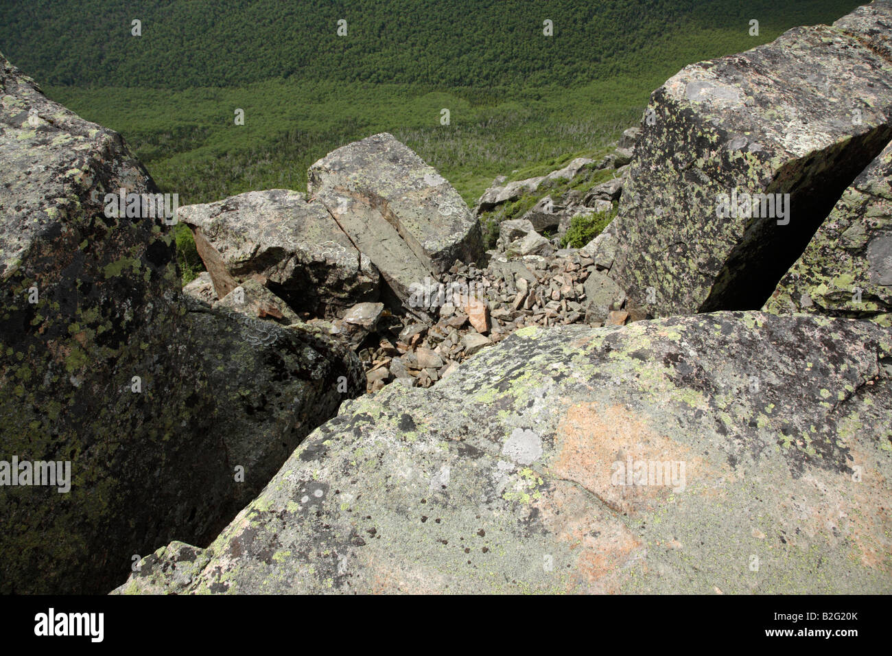The summit of Bondcliff in the Pemigewasset Wilderness during the ...