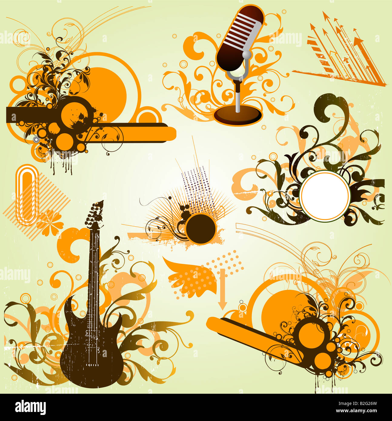 illustration drawing of design elements Stock Photo - Alamy