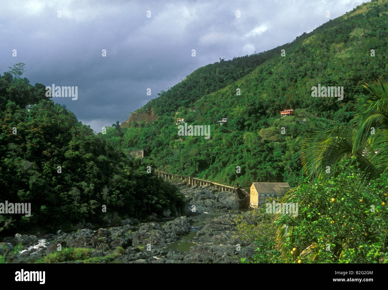 mountain landscape near Comerio, Puerto Rico, West Indies Stock Photo ...
