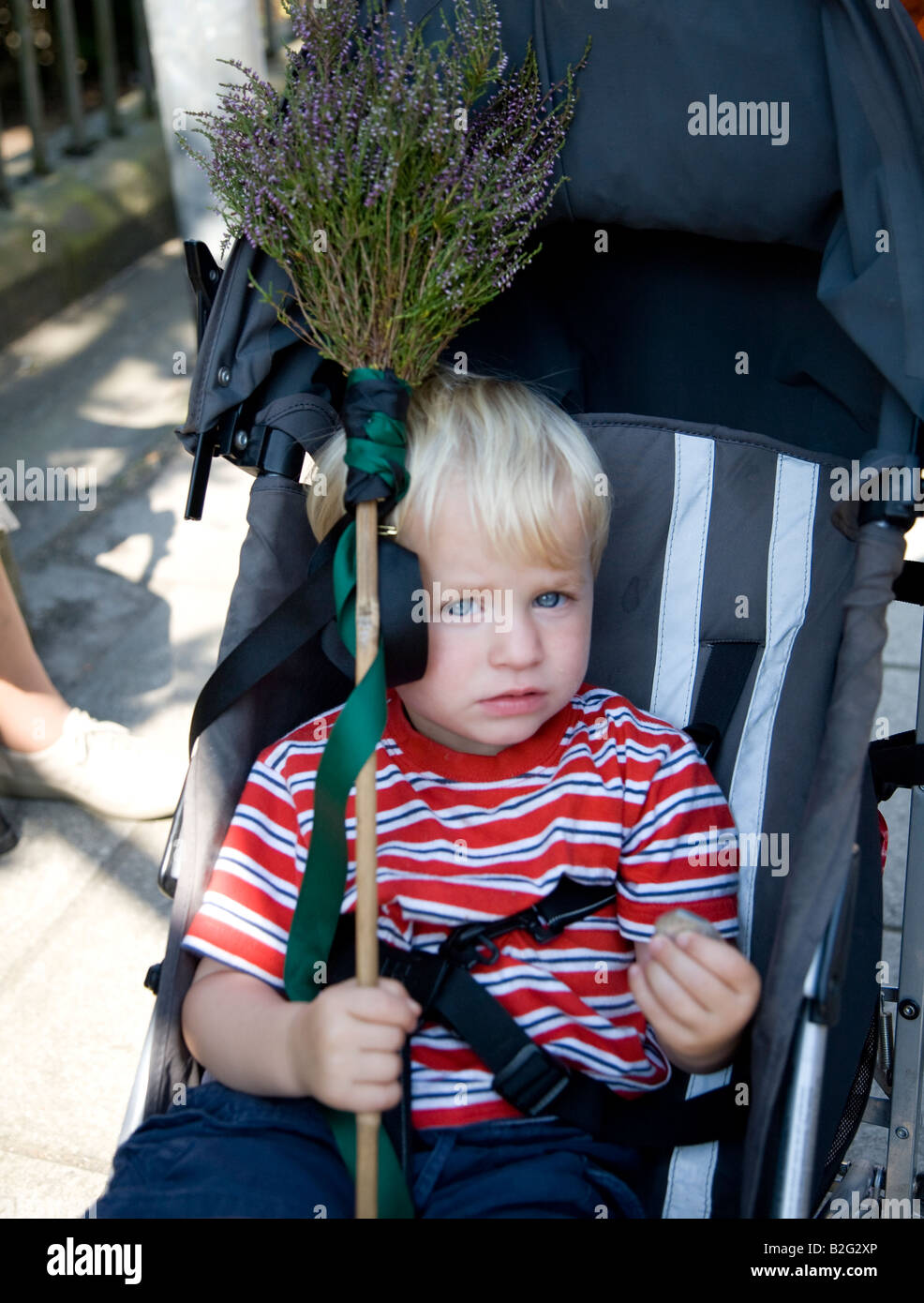 Young Boy With His Traditional Bisom At The Langholm Common Riding ...