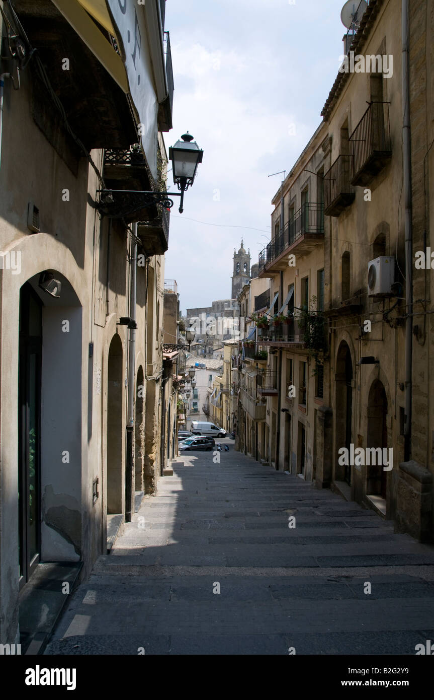 Caltagirone via roma hi-res stock photography and images - Alamy