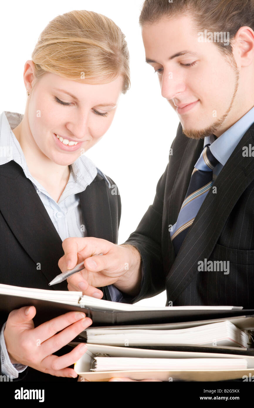 Businessman manager secretary dictation noting hi-res stock photography ...