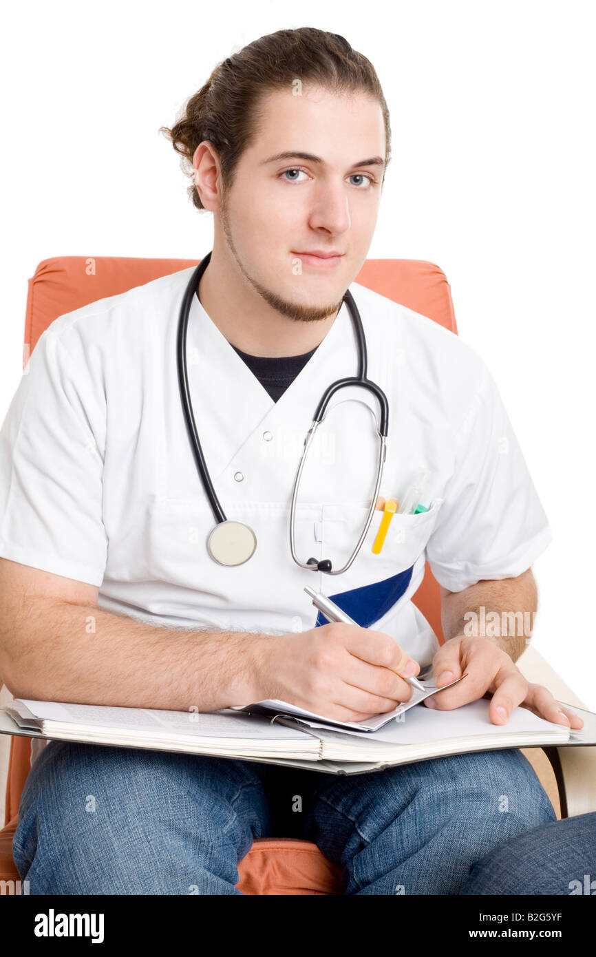 doctor medical student paper young man Stock Photo - Alamy