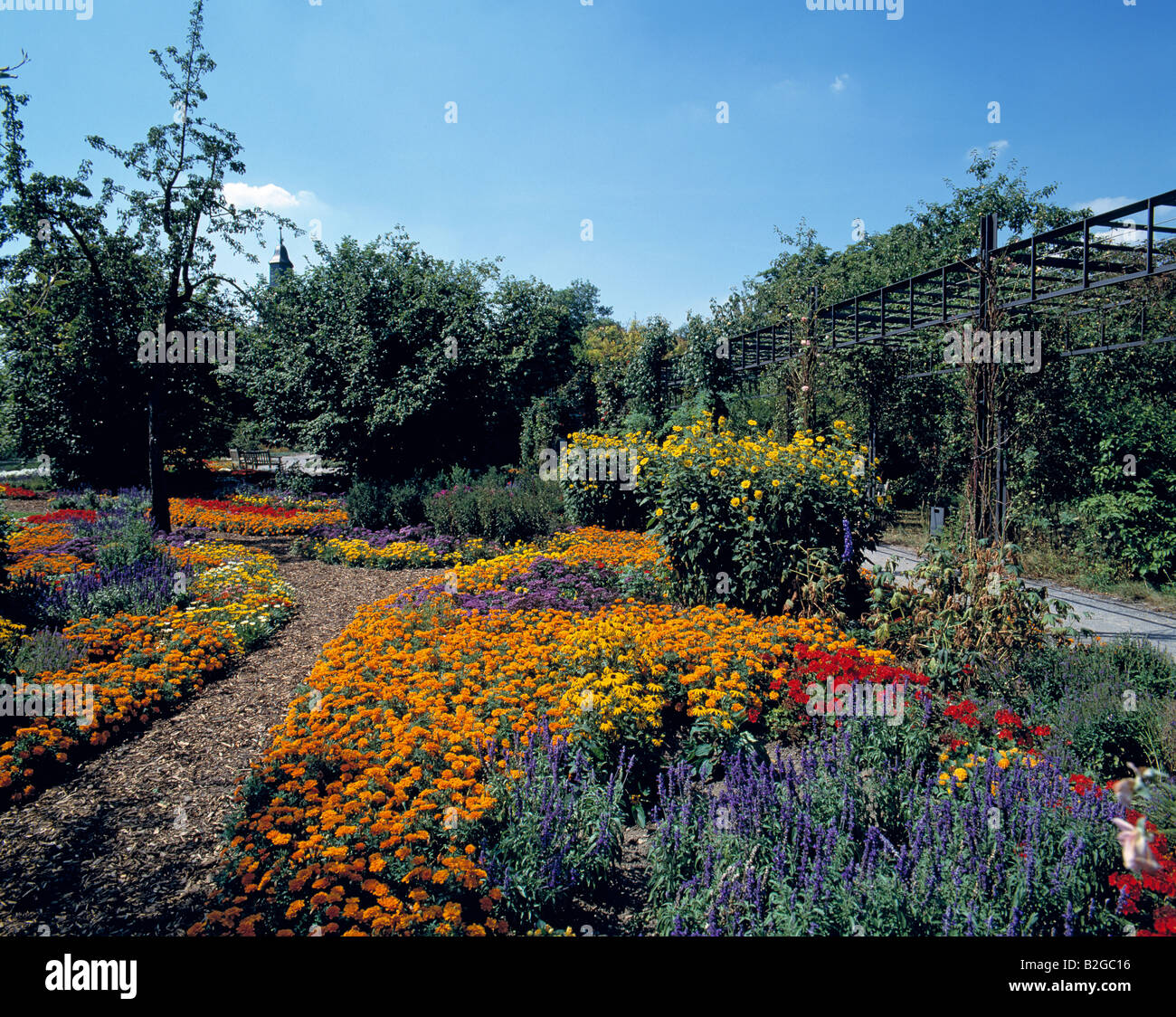 Schlossgarten von Schloss Styrum in Muelheim an der Ruhr, Ruhrgebiet ...