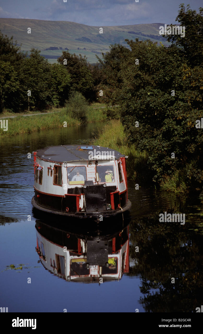 Canal barge,Forth and Clyde Canal,Glasgow Stock Photo - Alamy