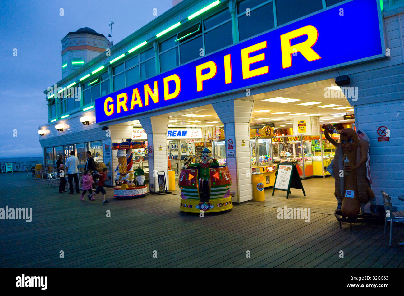 Entrance to the Grand Pier Weston Super Mare Somerset England Europe ...